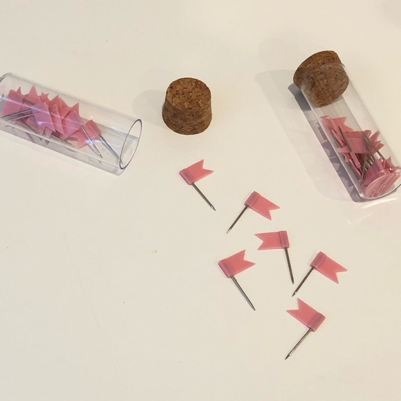 Target | Office | Pink Flag Pins Set Of Two Bottles | Poshmark